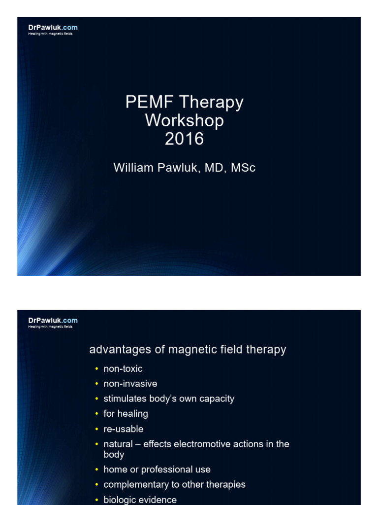 Utah Sopmed PEMF Workshop 2016 Slide Show | PDF | Magnetic Field | Electromagnetic Induction