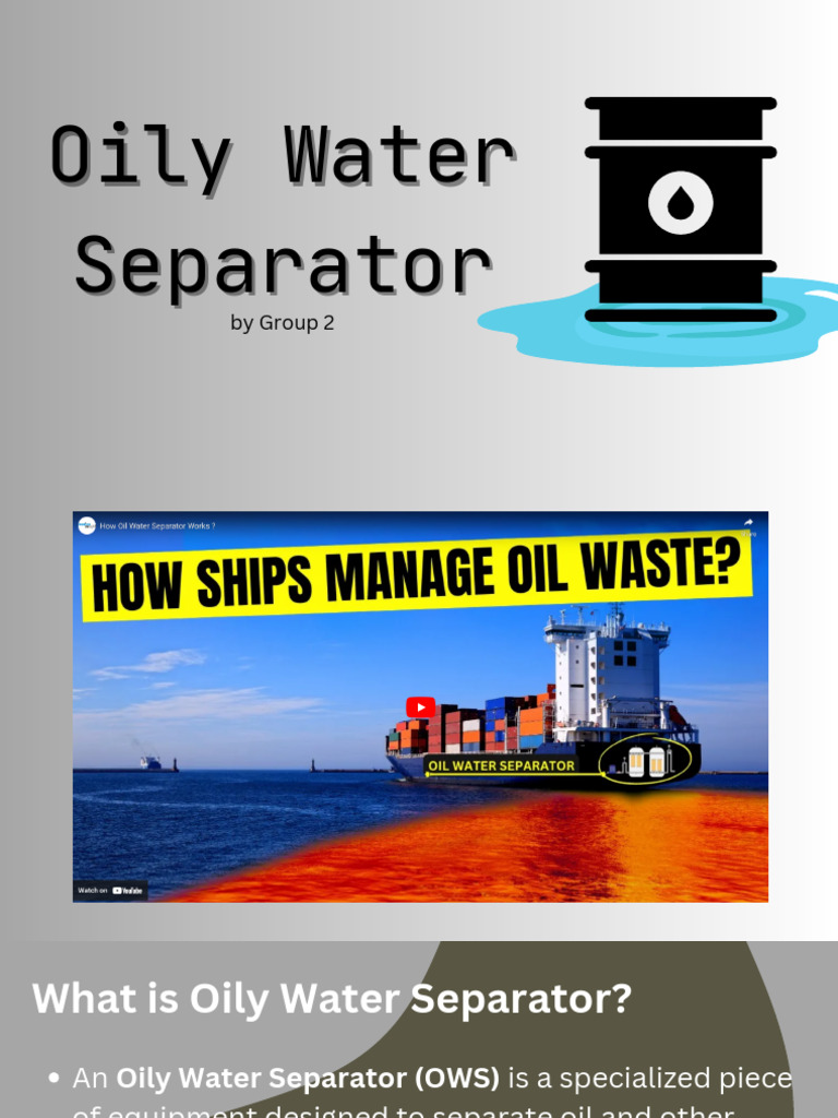 Oily Water Separator | Download Free PDF | Water Supply | Pollution