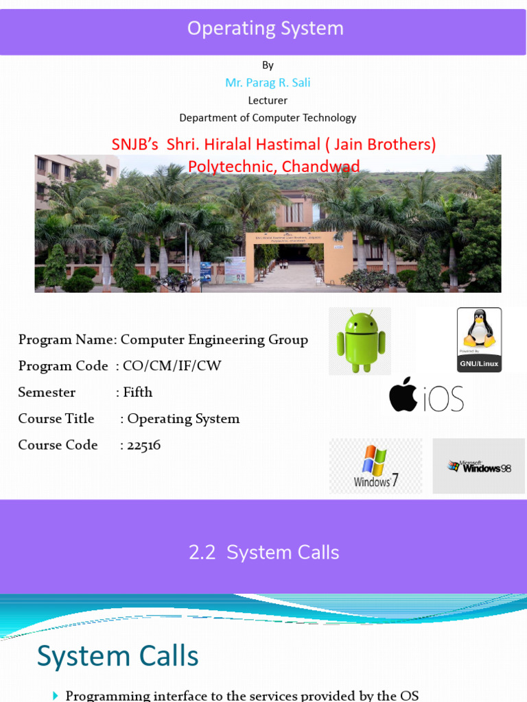 2.2 System Calls | Download Free PDF | Operating System | Computer File