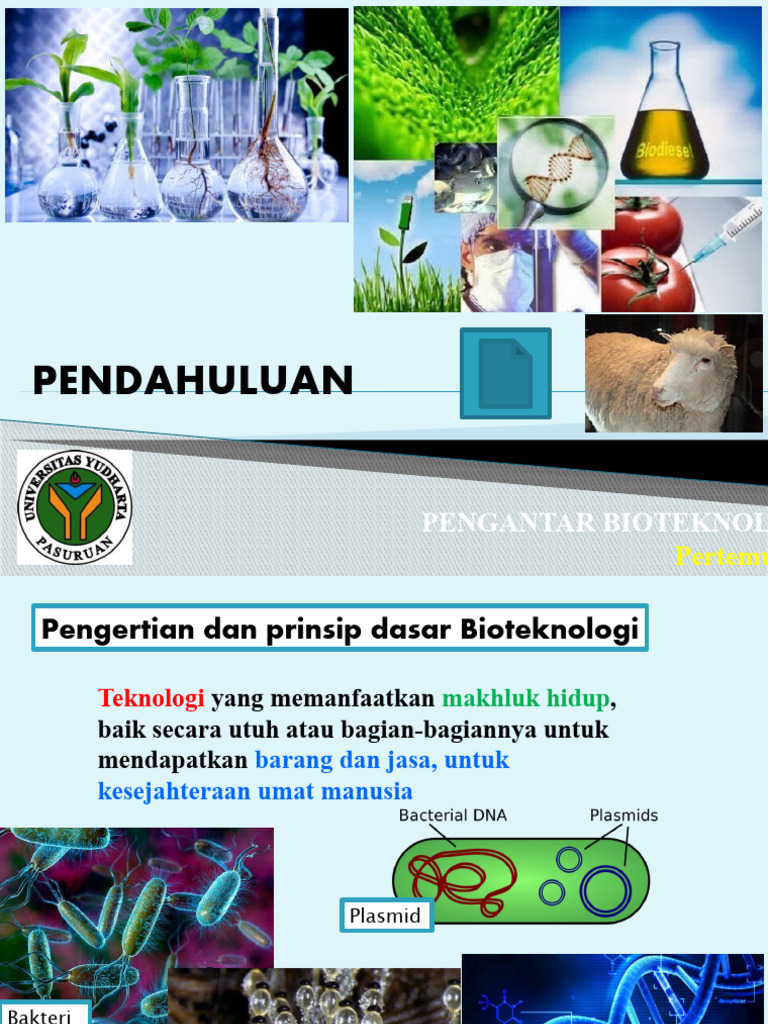 Sejarah dan Prinsip Bioteknologi | PDF