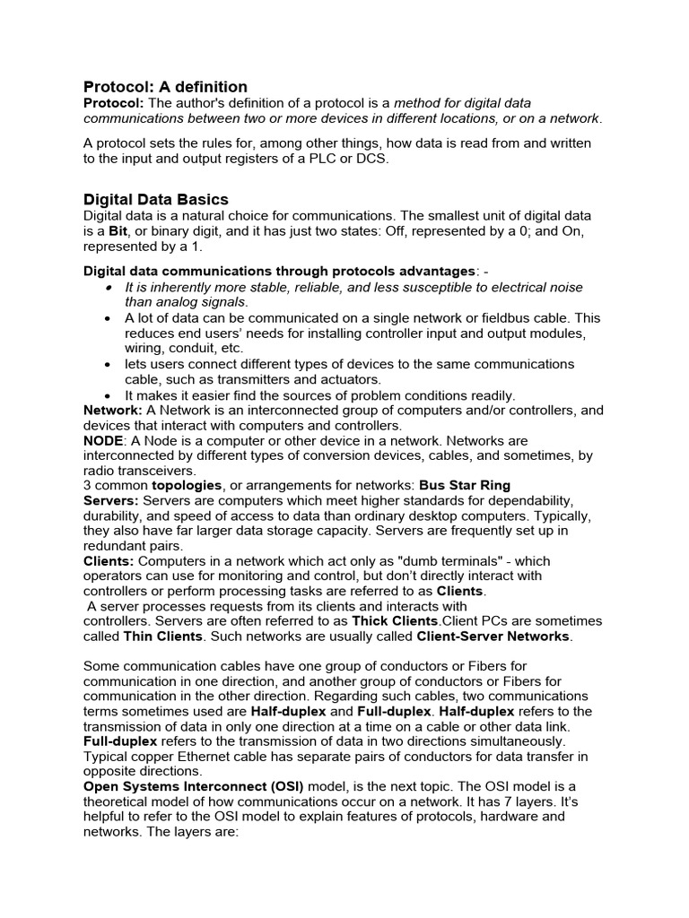 Industrial Automation Communication Pdf Computer Network Internet