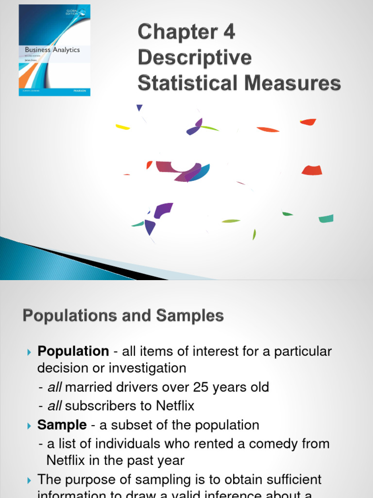 Chapter 4 - Descriptive Statistical Measures | PDF | Skewness ...