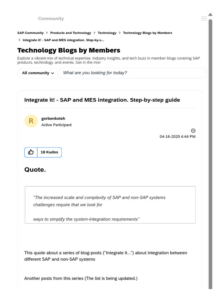 SAP MES Integration Guide | PDF | Soap | Web Service