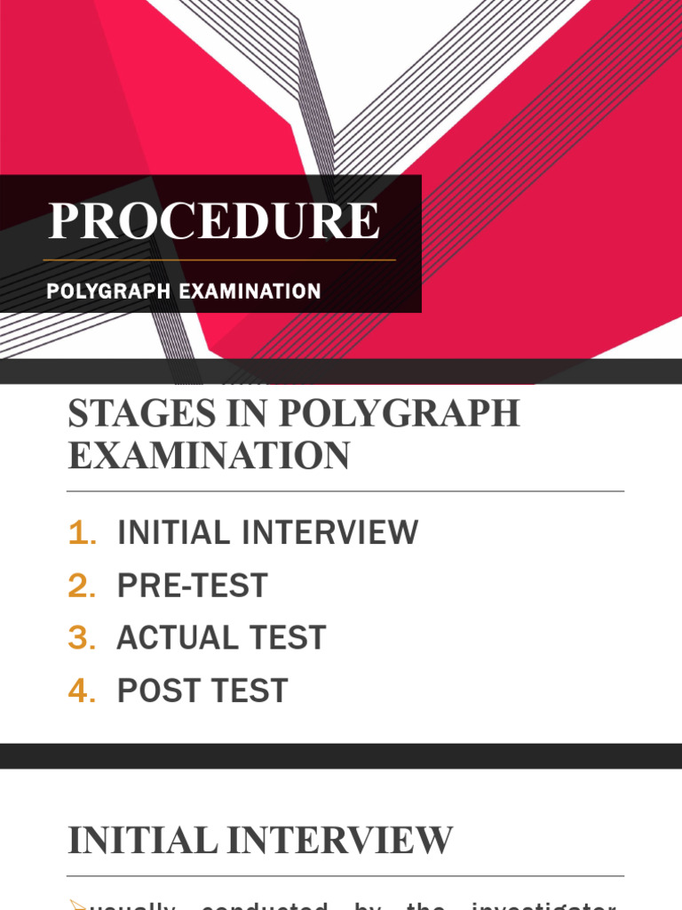 Procedure of Polygraph Examination | Download Free PDF | Polygraph | Confession (Law)