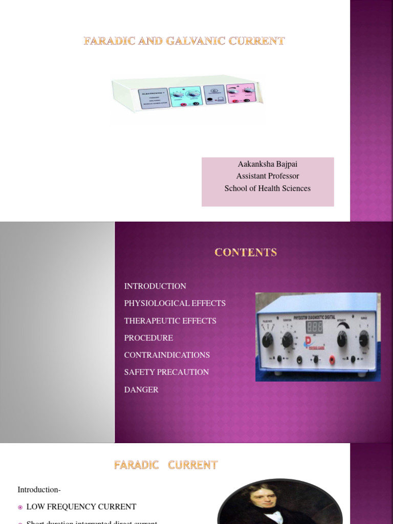 Faradic Galvanic Current | PDF | Pain | Muscle Contraction