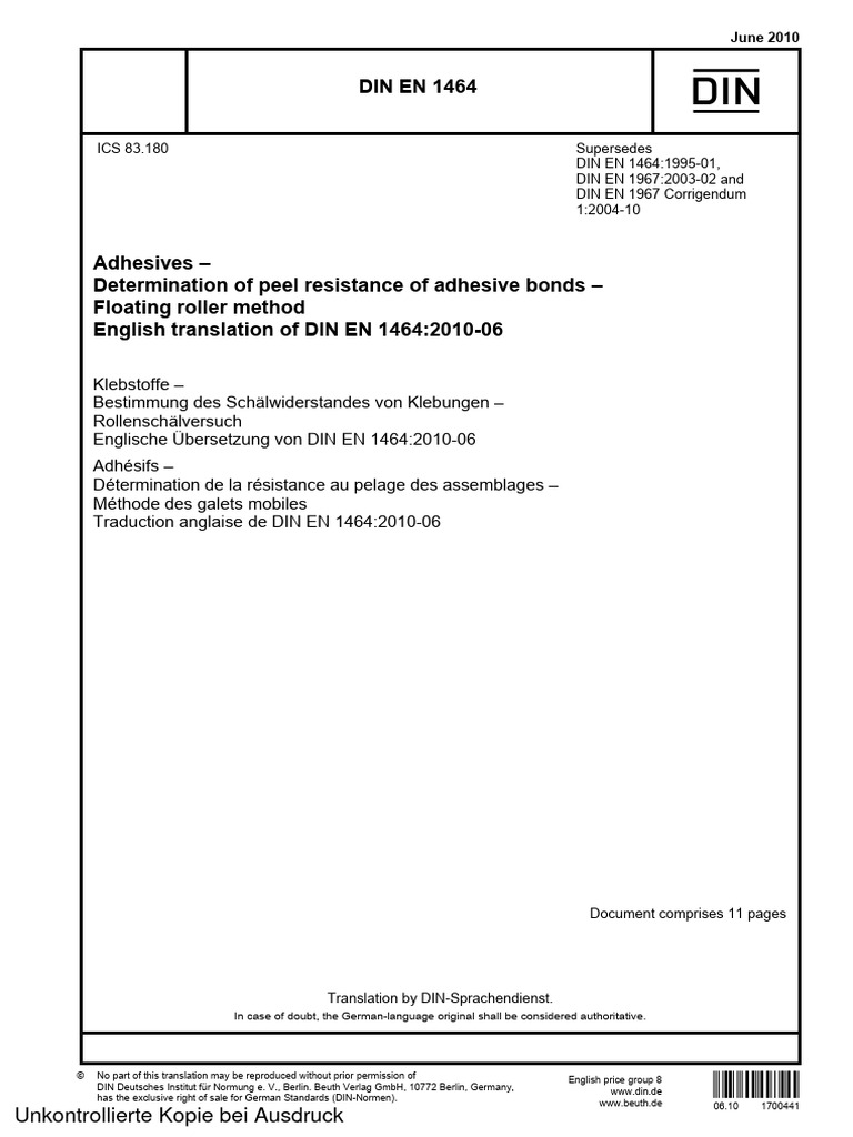 DIN_EN_1464_2010-06-eng | PDF | Standardization