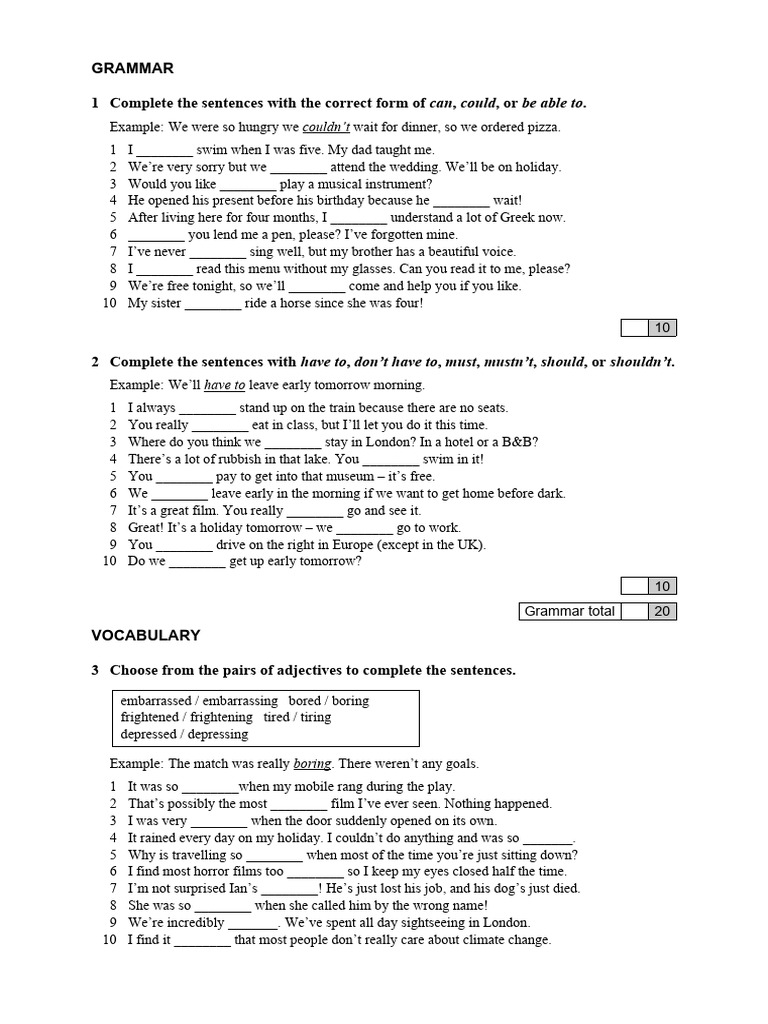 EIC 3 Practice Exercises Unit 4 | PDF | Linguistics | Languages