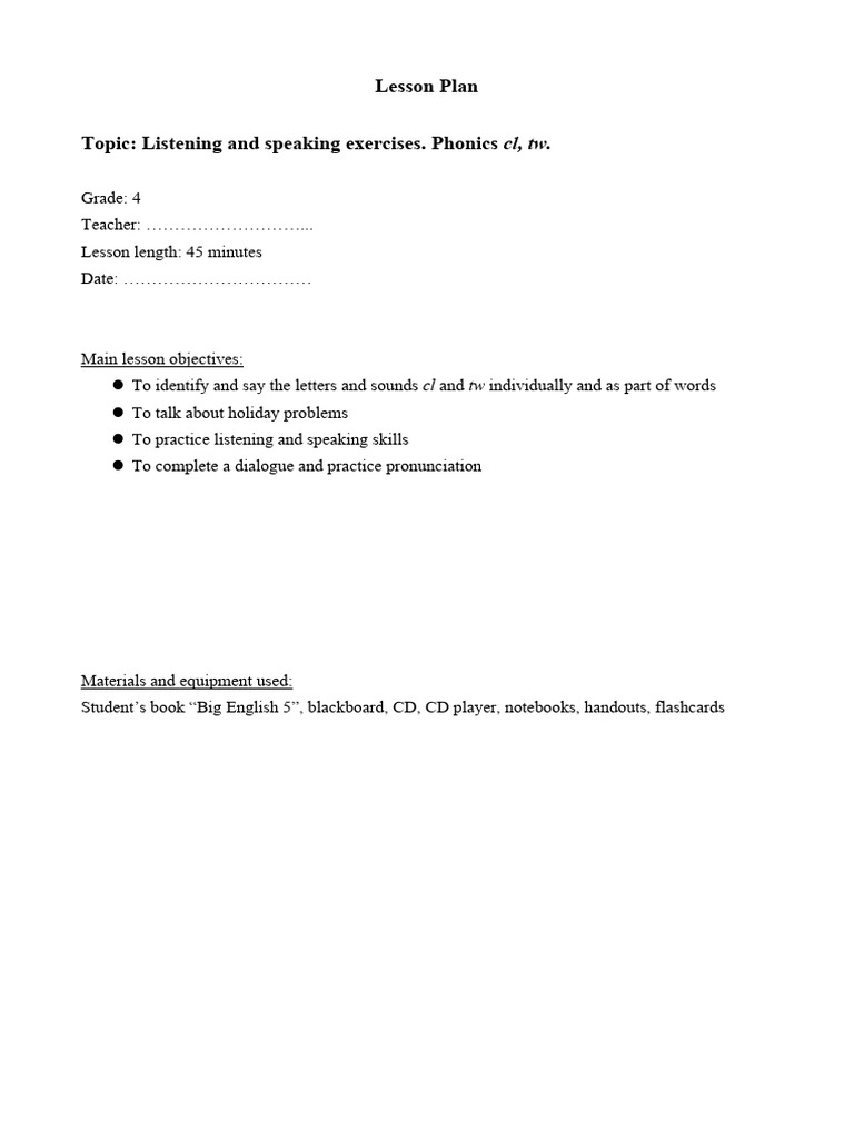 Lesson+plan Sample | PDF | Human Communication | Learning