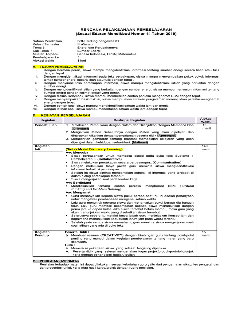 Tugas Praktik 4 RPP | PDF