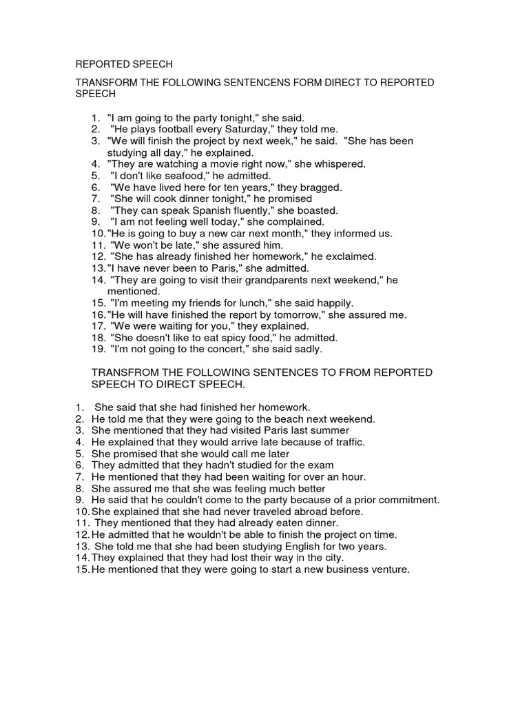 Reported Speech | PDF | Mystery, Thriller & Crime Fiction