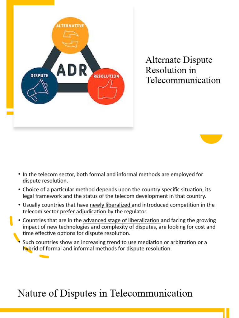 Telecom Dispute Resolution Guide | PDF | Alternative Dispute Resolution | Mediation