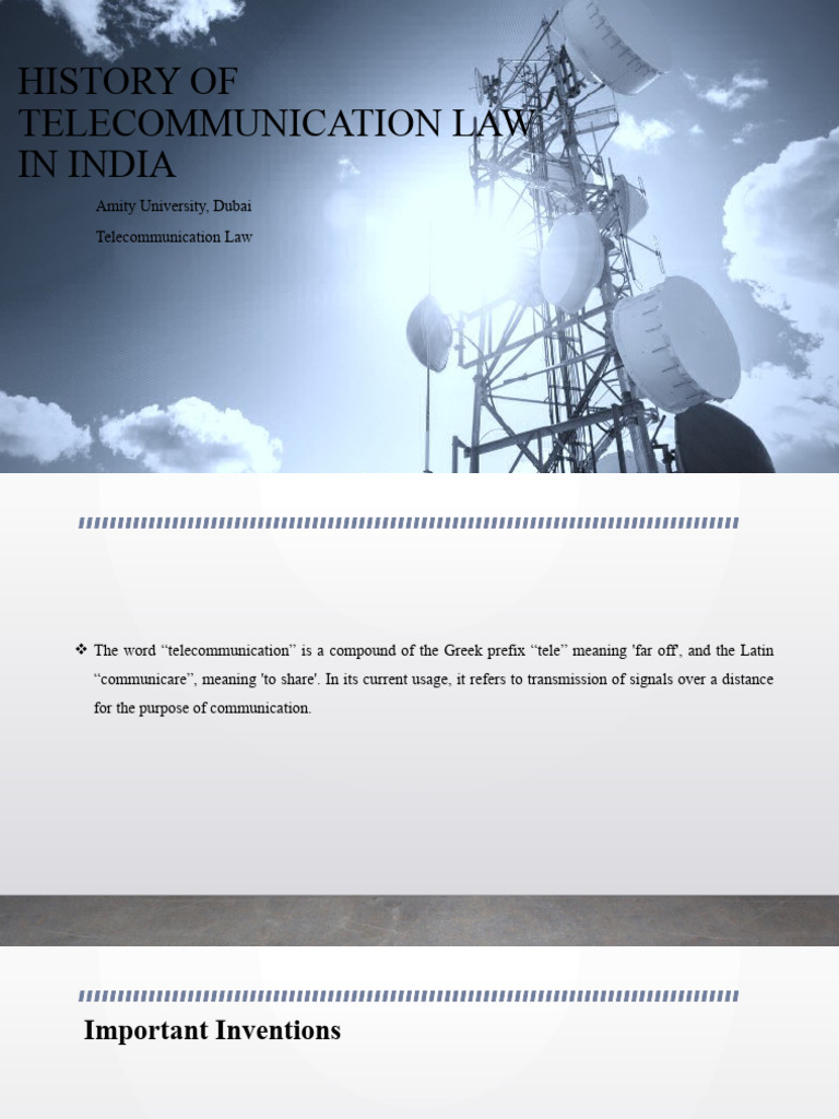 Amity University - Historical Perspective of Communication Laws - 1 ...