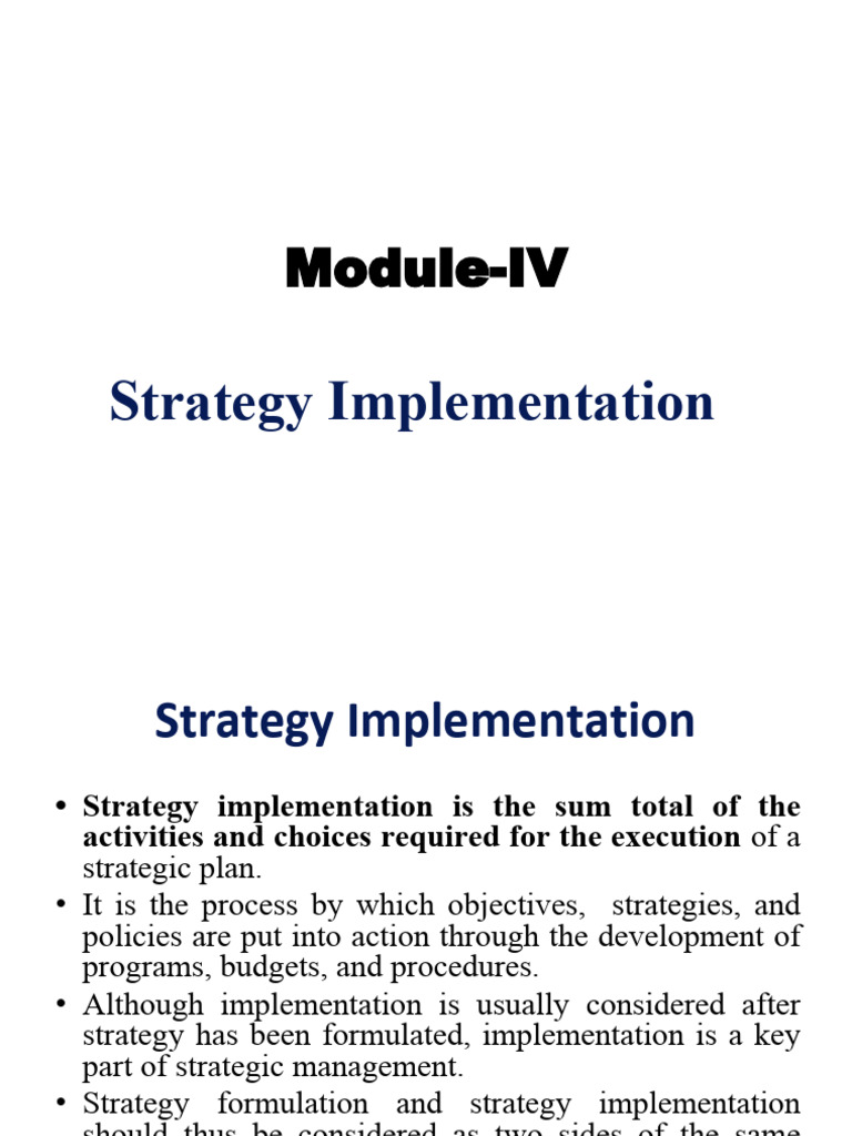 BPSM Module 4 | PDF | Strategic Management | Policy