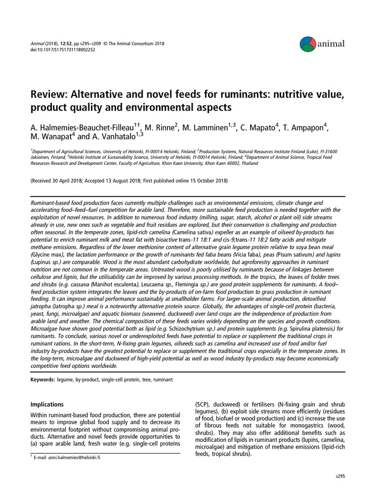 Sustainable Ruminant Feed Options | PDF | Foods | Legume