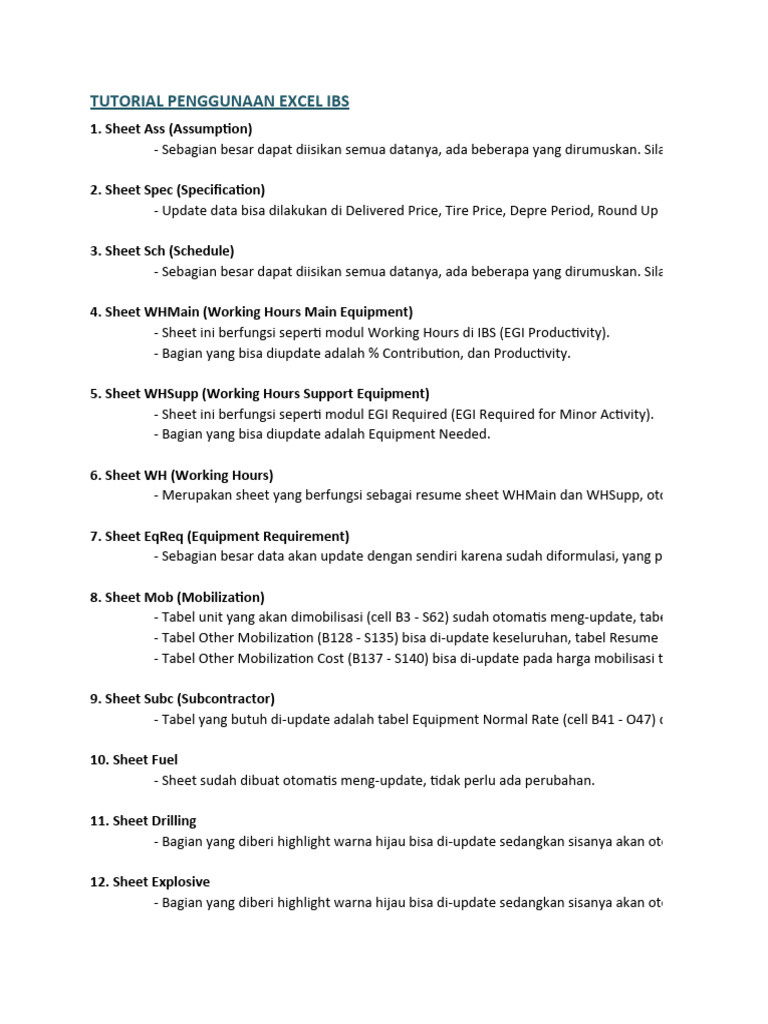 Panduan Excel IBS untuk Profesional | PDF