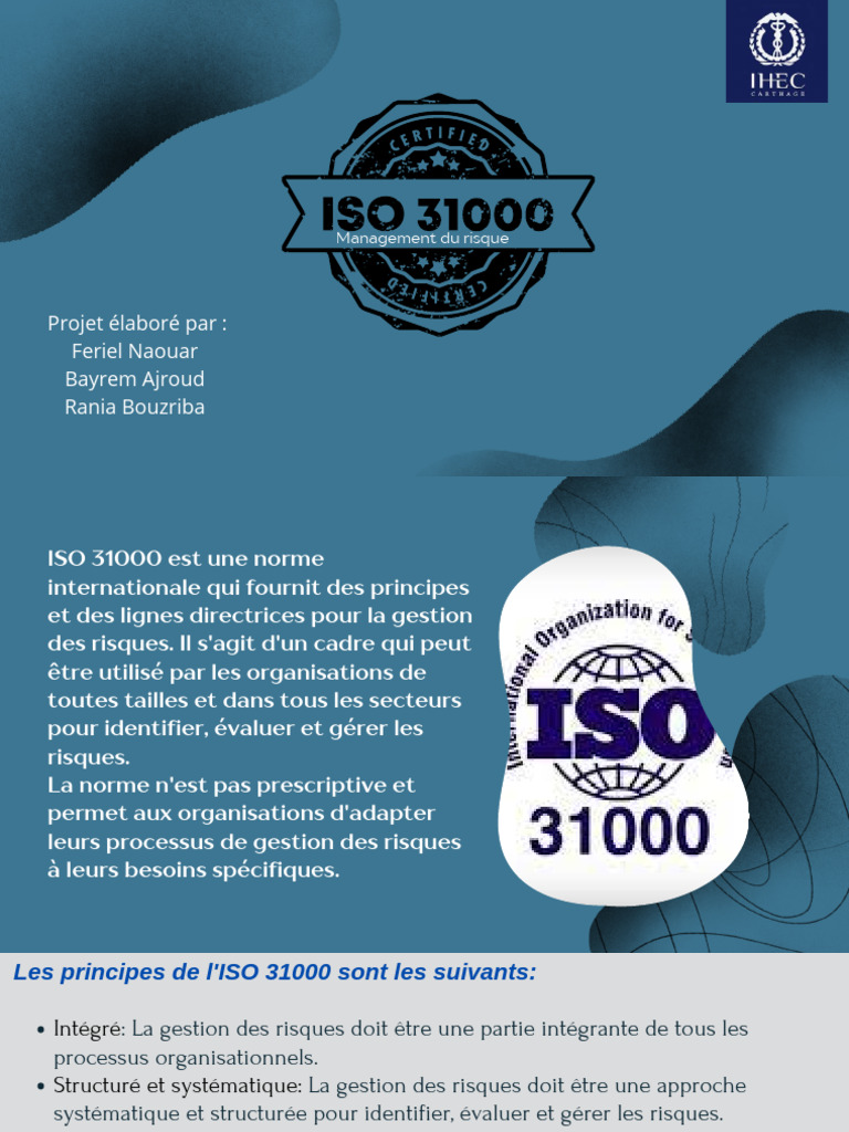Gestion des risques selon ISO 31000 | PDF | Risque | Gestion des risques