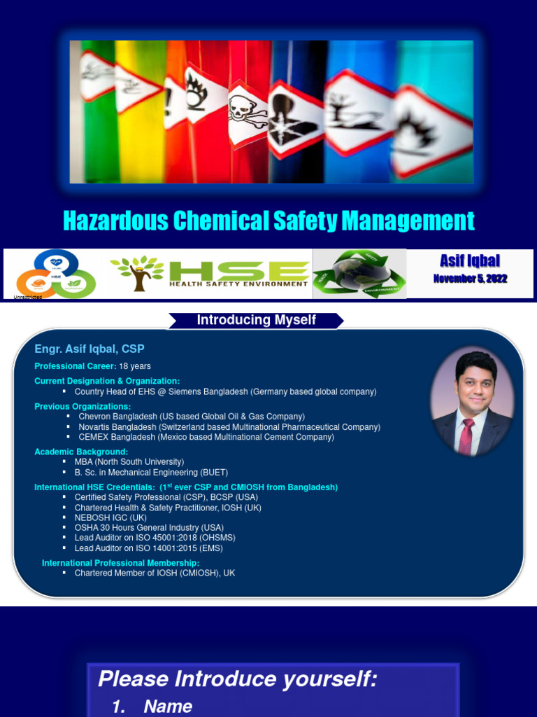 Hazardous Chemical Safety Management - Nov 2022 | PDF | Dangerous Goods ...