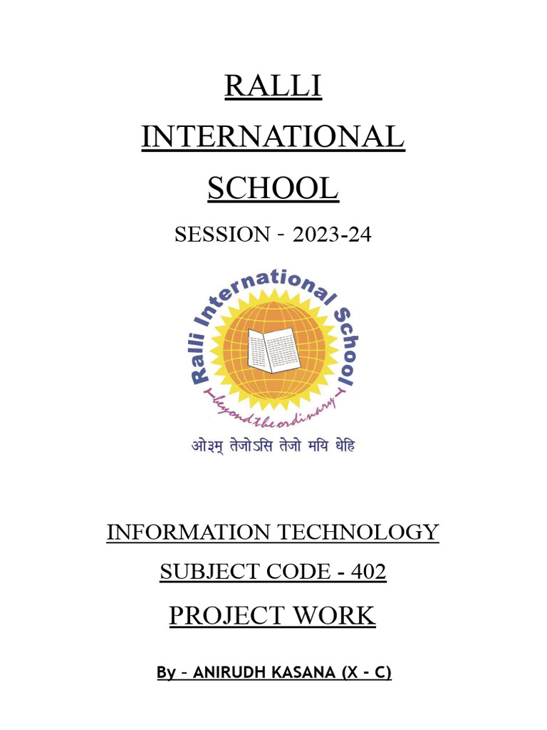 IT Project File | PDF | Databases | Streaming Media