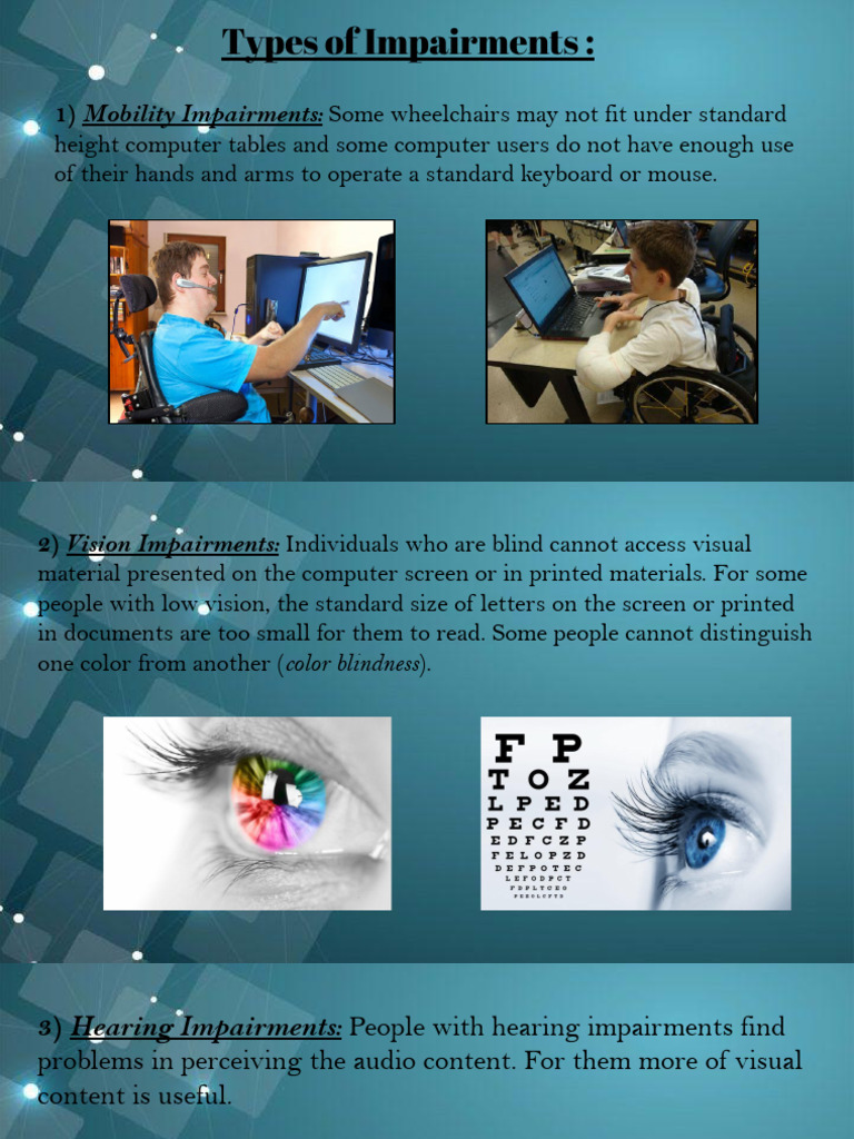 Activity 15 Types of Impairments (A) | PDF | Computers