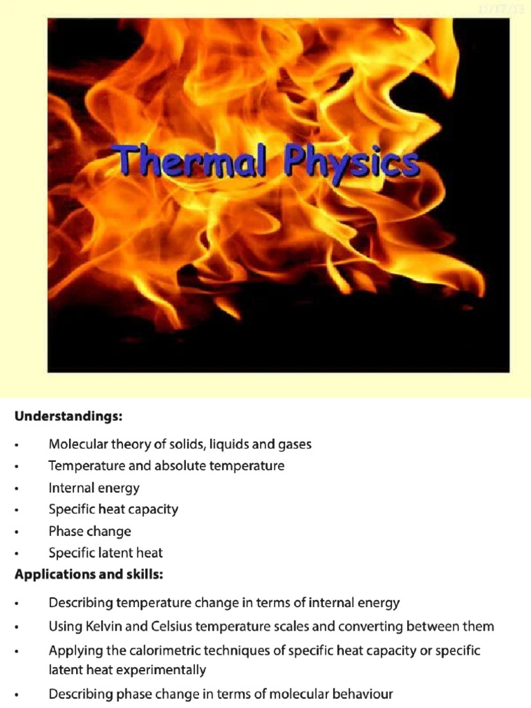 Thermal Concepts | PDF | Latent Heat | Evaporation
