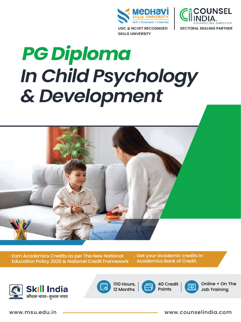 PGD Child Psychology & Development | PDF | Learning | Psychology