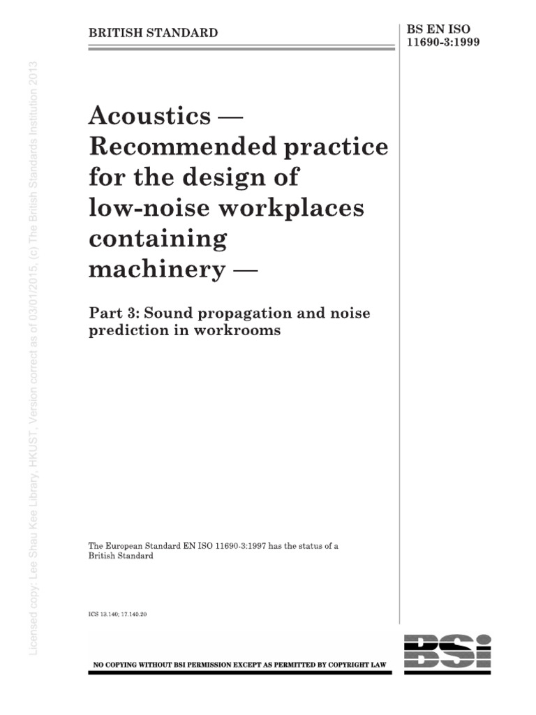 Acoustics. Recommended Practice For The Design of Low-Noise | PDF