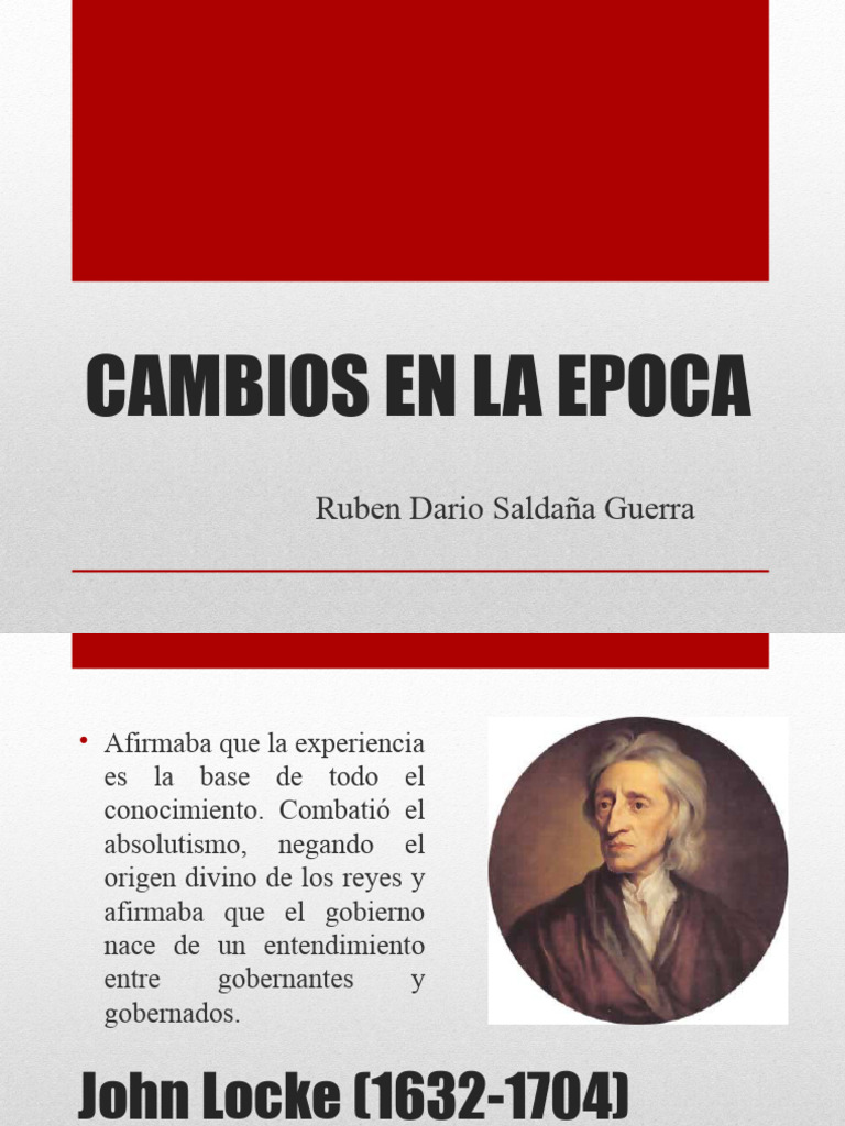 Cambios en La Epoca - Ruben | PDF | Jean-Jacques Rousseau | John Locke