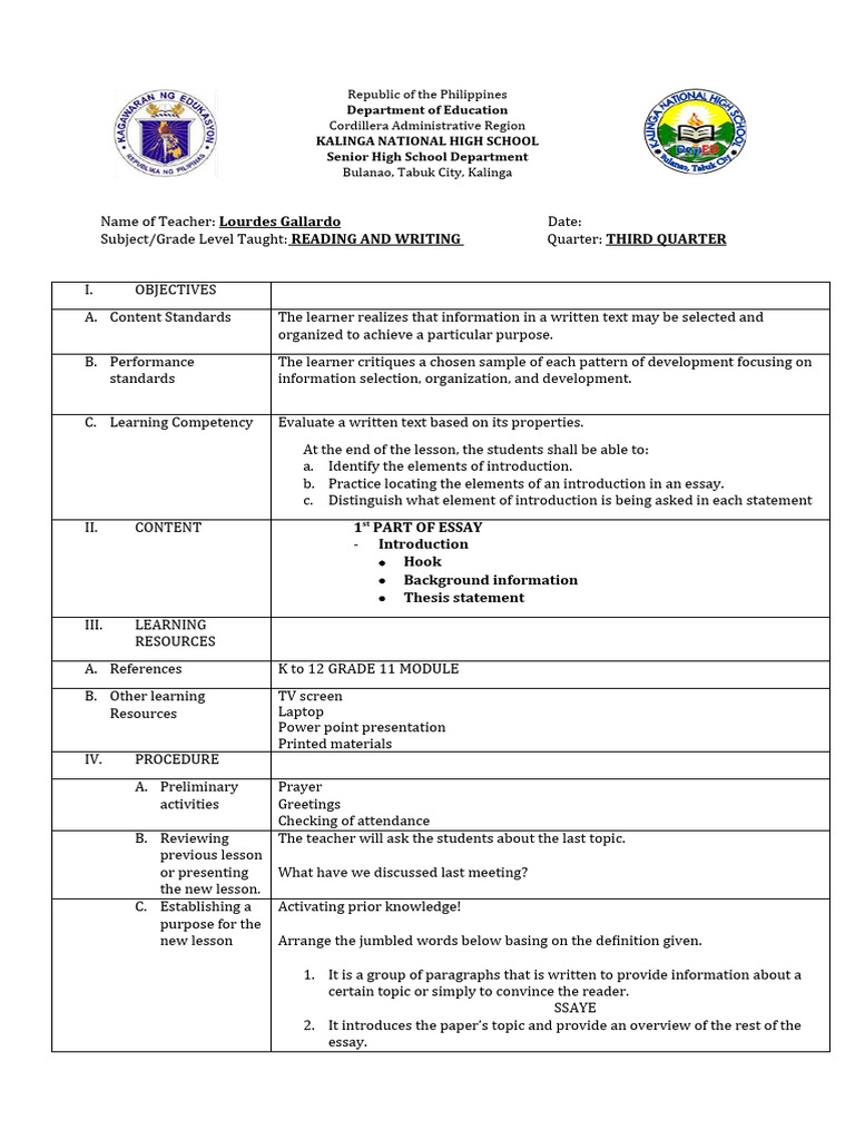 Lp For Demo Pdf Essays Learning