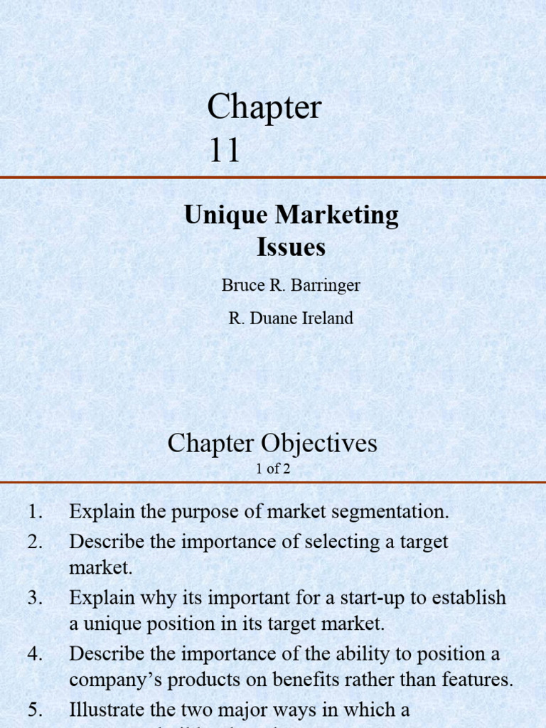 Unique Marketing Issues | PDF | Marketing | Brand