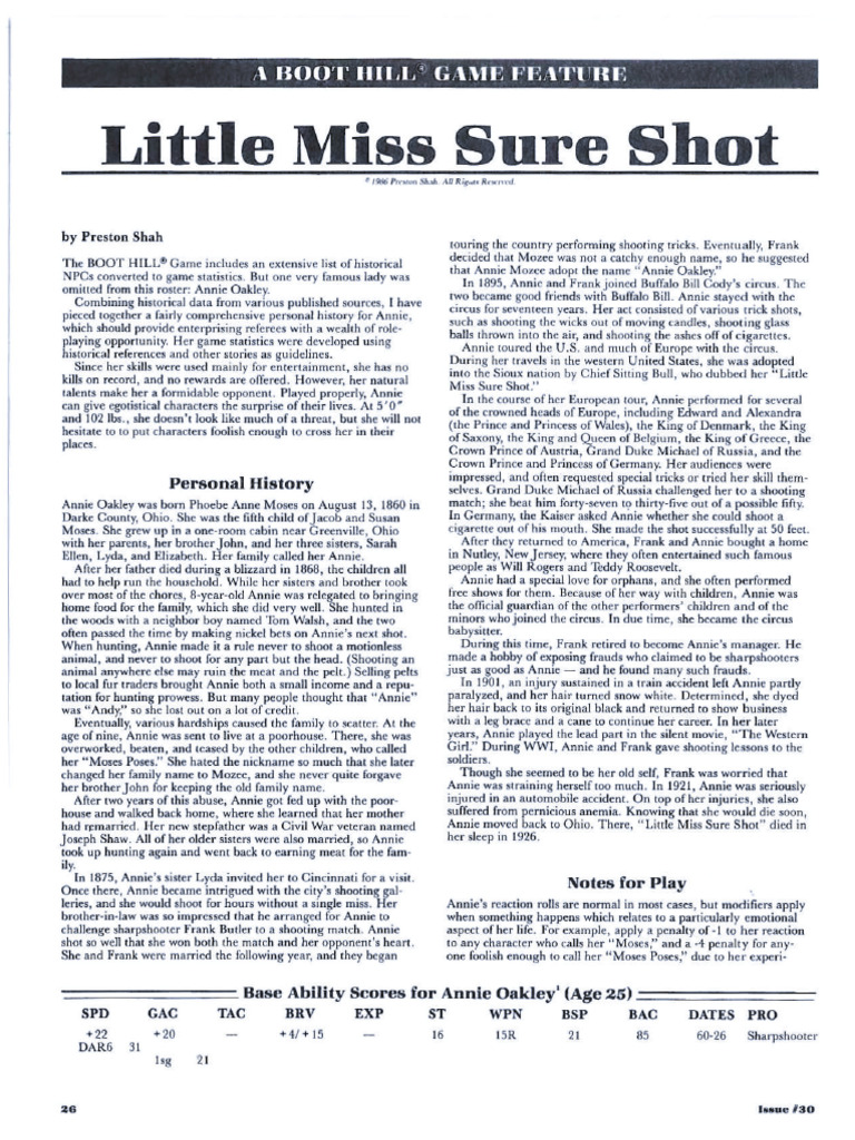 Little Miss Sure Shot - Polyhedron 030 | PDF