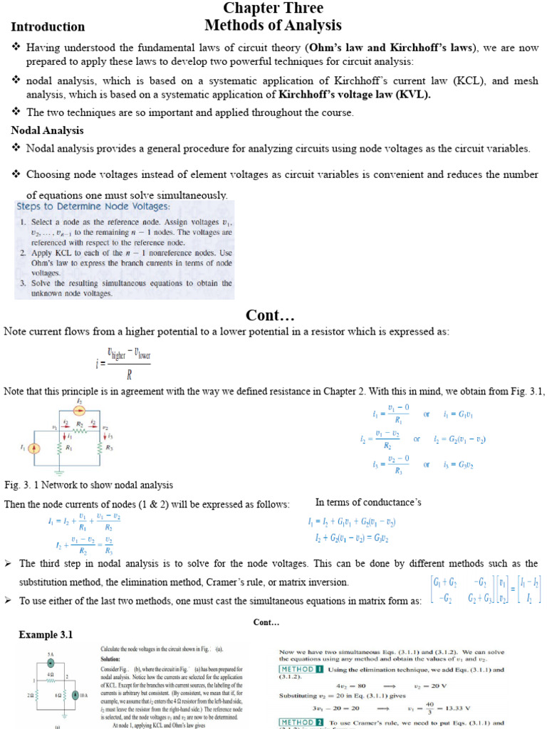 CIRCUIT CH-3 CIRCUIT ANALYSIS | PDF | Electrical Network | Network Analysis (Electrical Circuits)