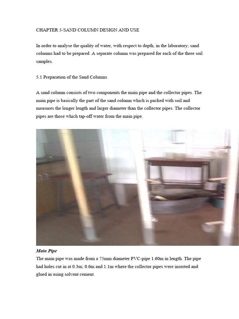 CHAPTER 5 Sand Column Design and Use | PDF | Pipe (Fluid Conveyance ...