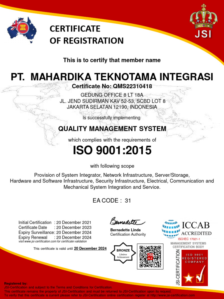 MTI Quality Management Certification 2023 | PDF | Computing | Computer ...