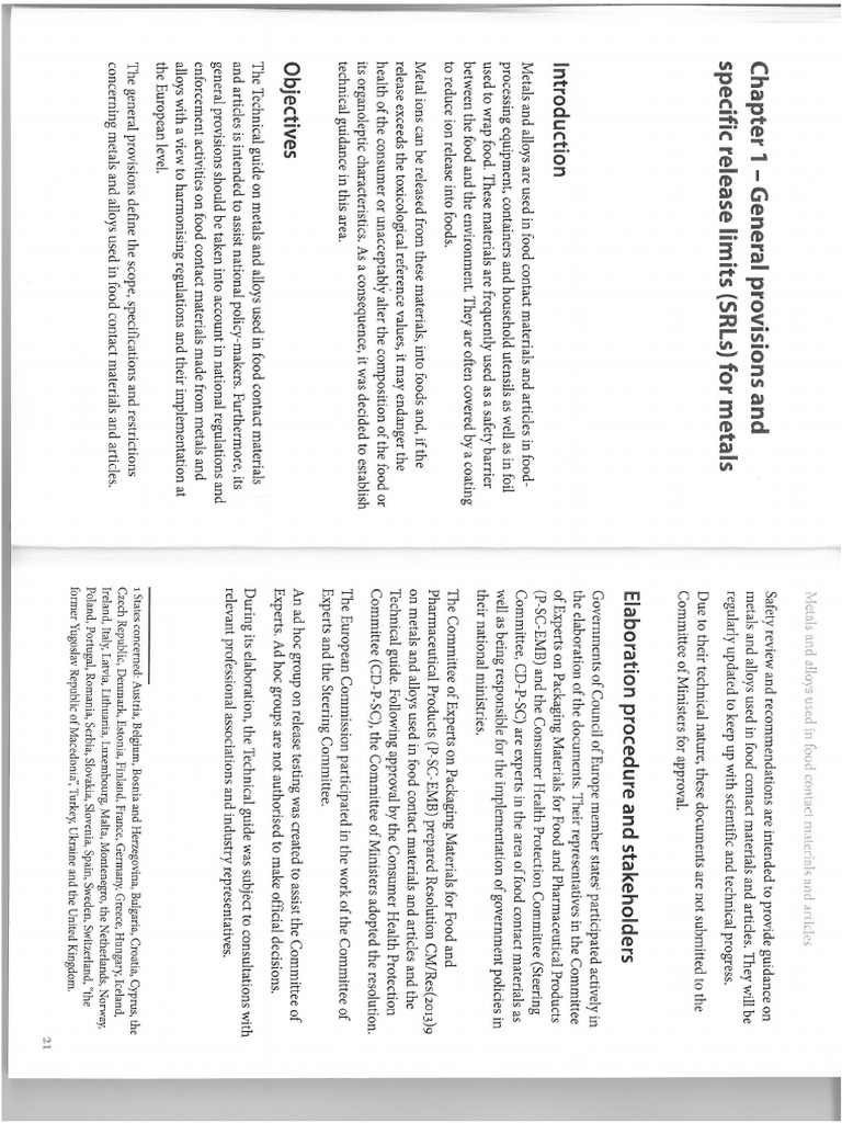 Metall Alloys Guideline For Food - Feed Items | PDF