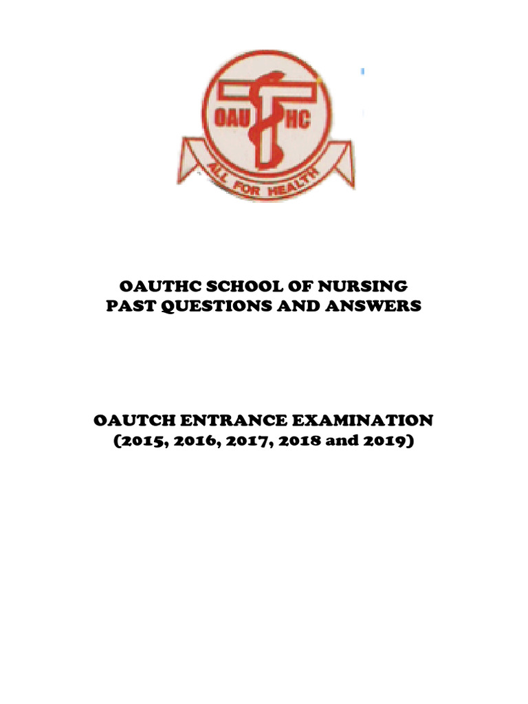OAUTHC Nursing Entrance Exam Questions | PDF | Hydroxide | Gases