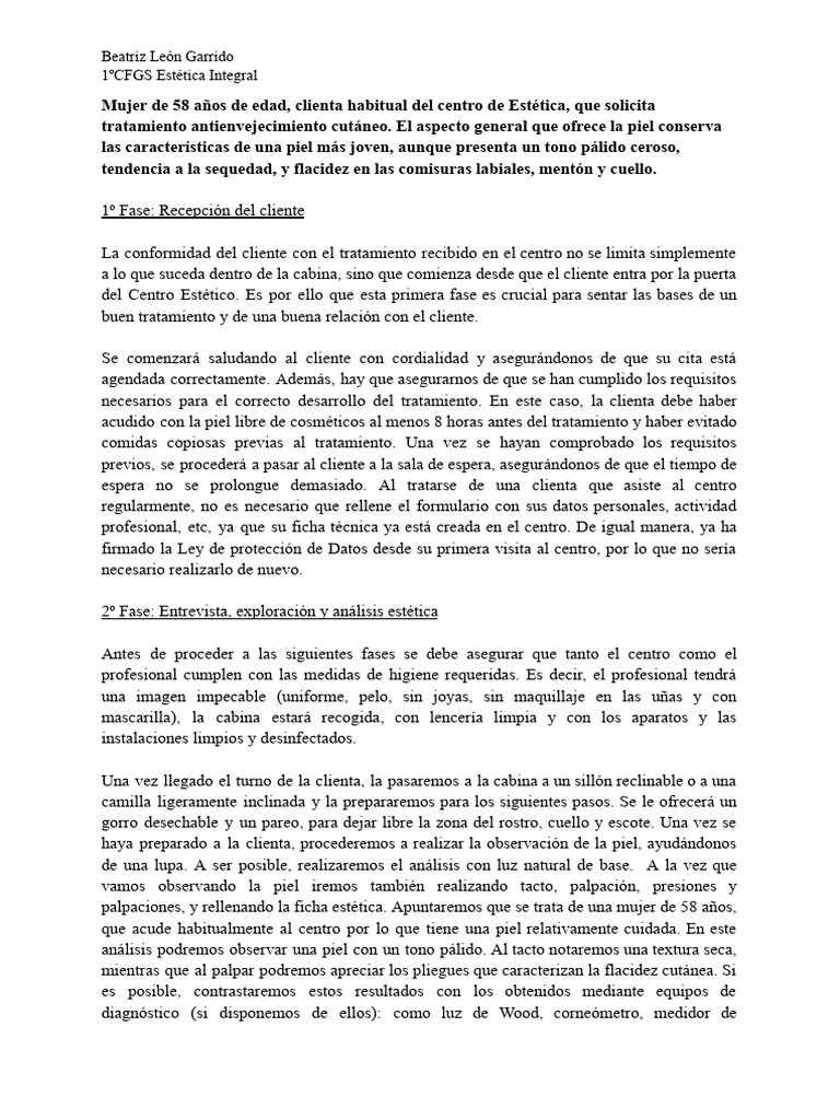 Supuesto Número Tres Bea | PDF | Piel | Productos cosméticos