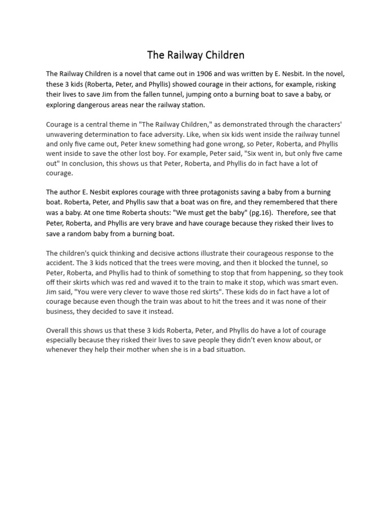 Courage in The Railway Children | PDF | General Fiction