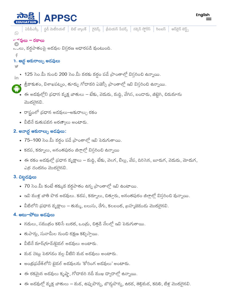Andhra Pradesh Forests | PDF