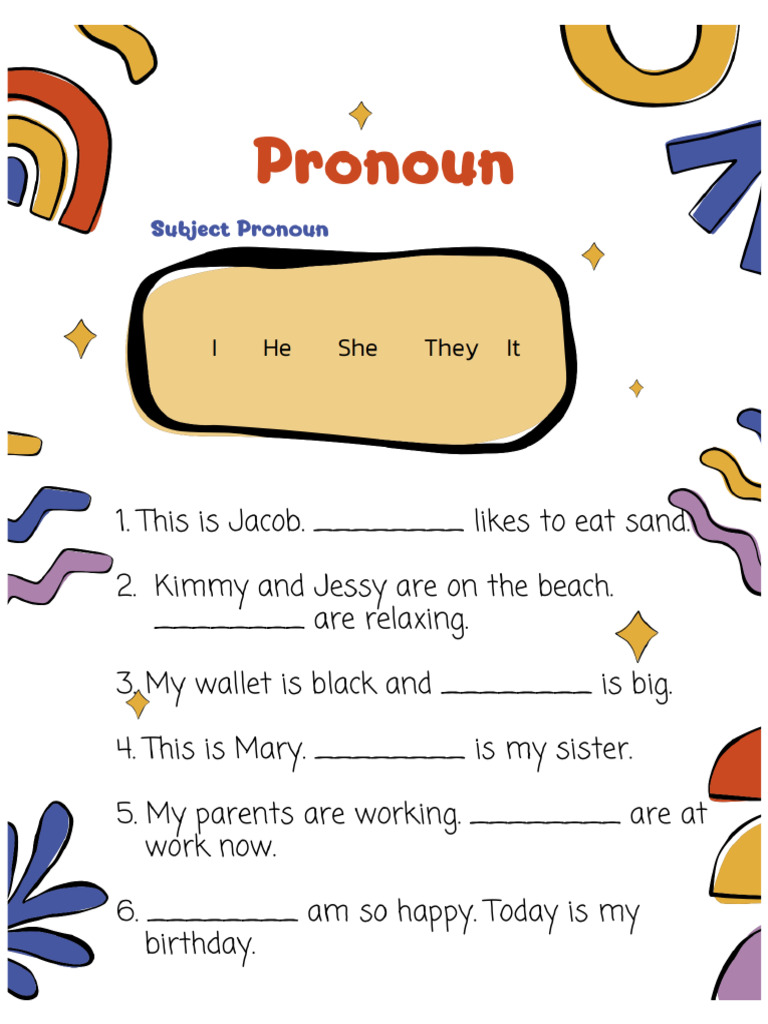 Personal Subject Pronoun | PDF