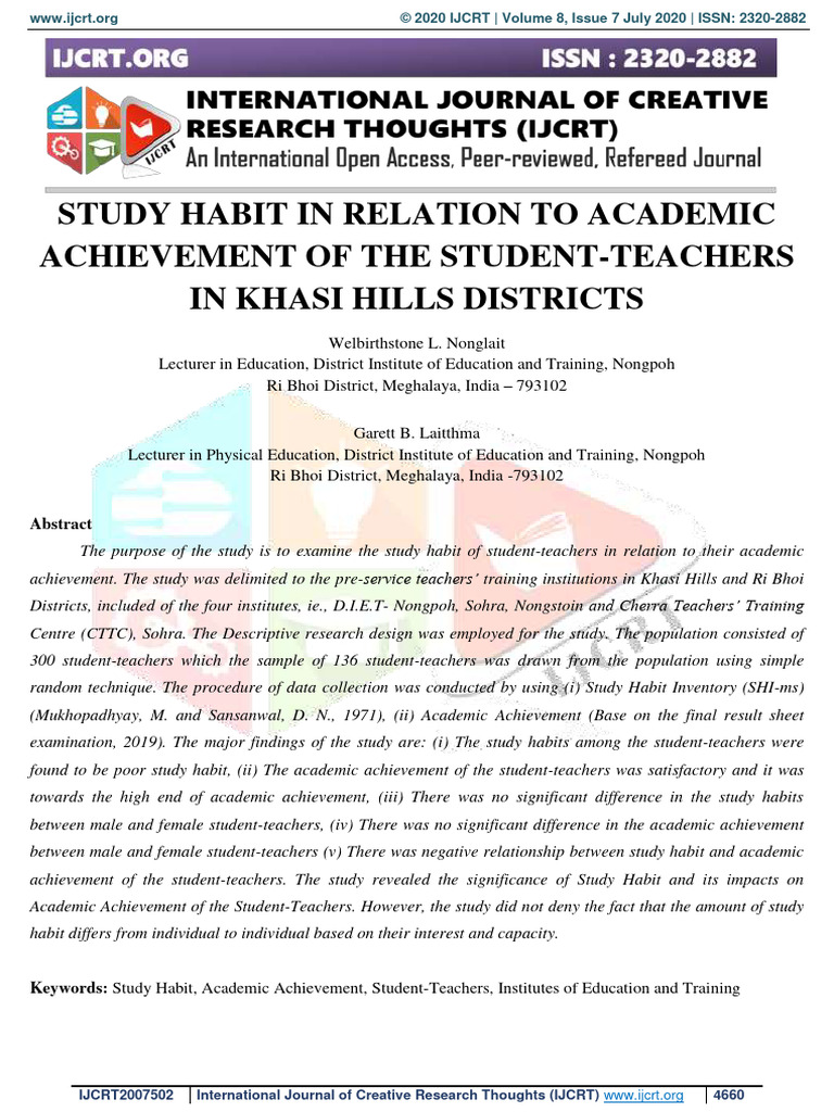 IJCRT2007502 | PDF | P Value | Learning