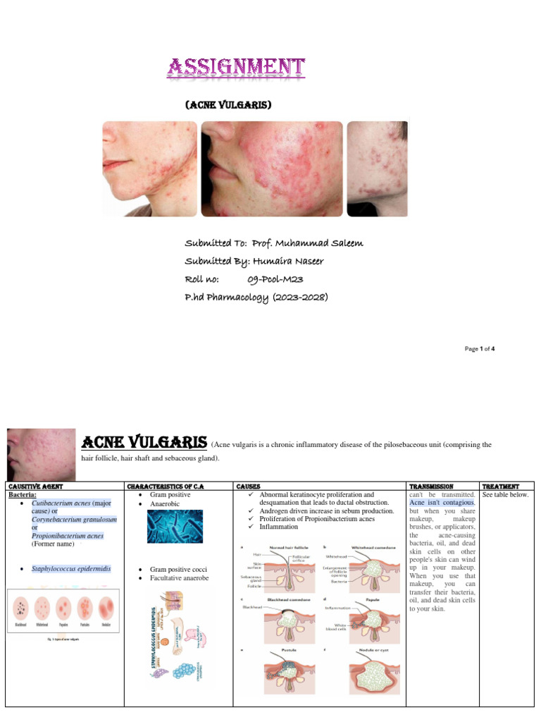 Acne Vulgaris | Download Free PDF | Integumentary System | Clinical ...