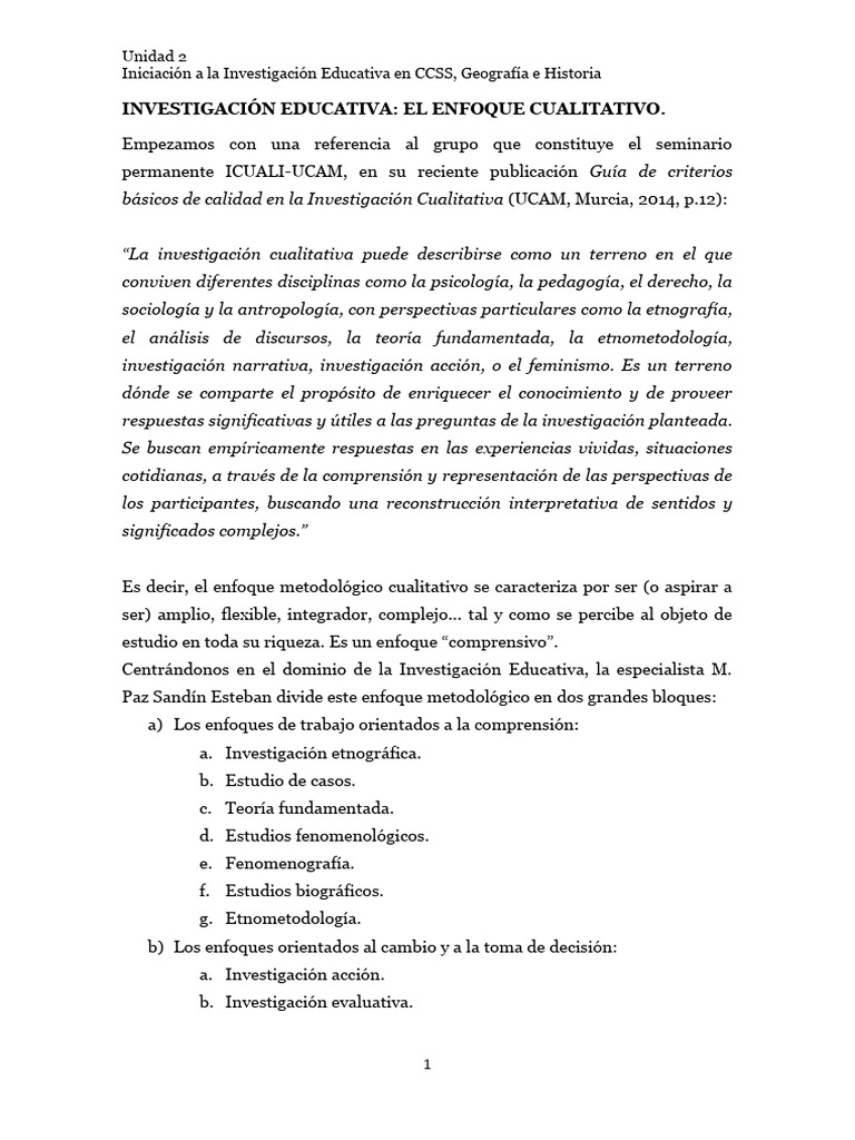 Enfoque Cualitativo | PDF | Enseñando | Evaluación