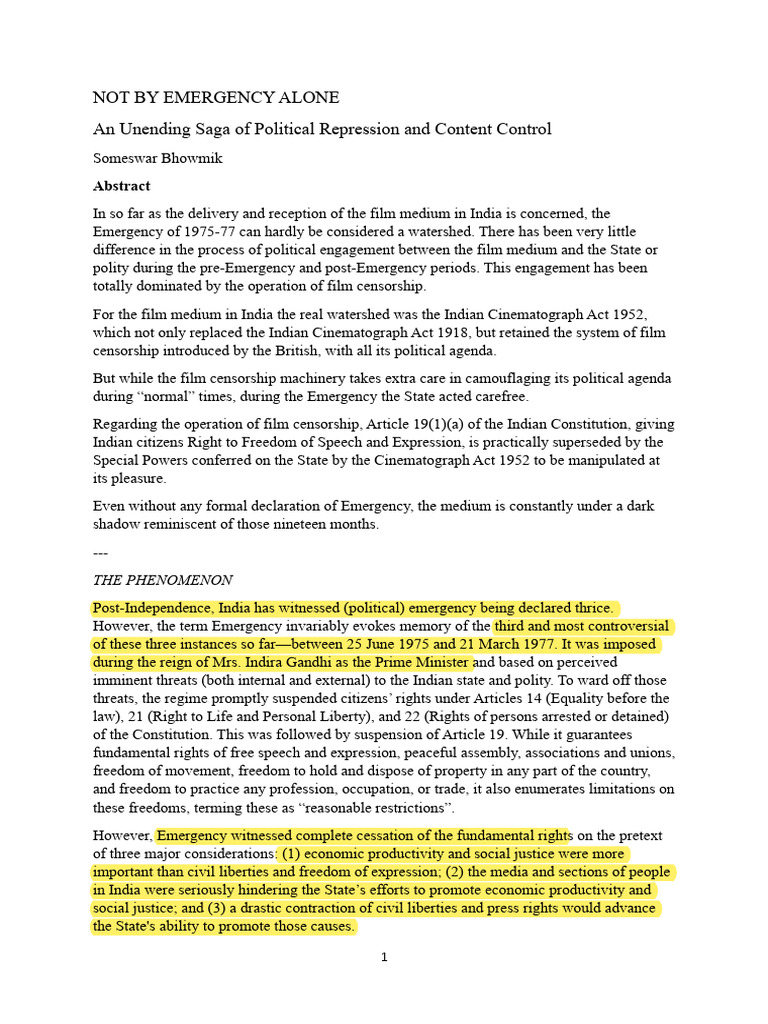 Censorship - 1 | Download Free PDF | Censorship | Freedom Of Speech