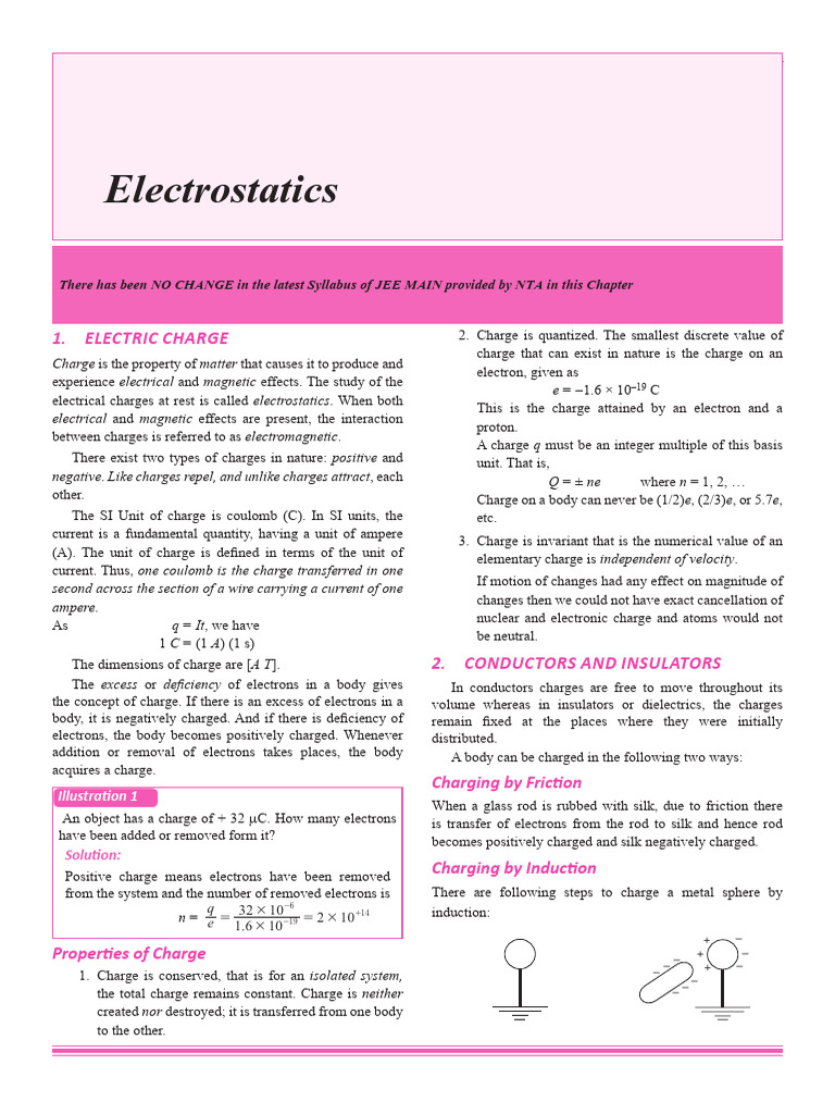 Electrostatics | Download Free PDF | Electric Charge | Electron