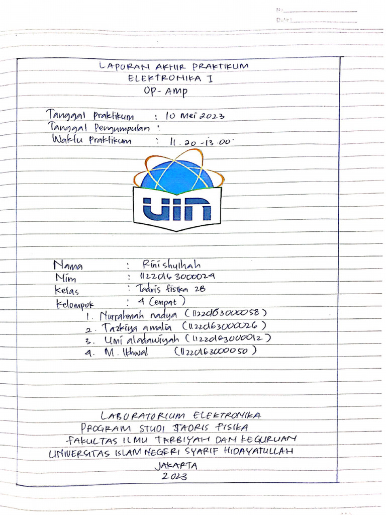 2B - 24 - Rini Shulhah - Laporan Awal Praktik | PDF