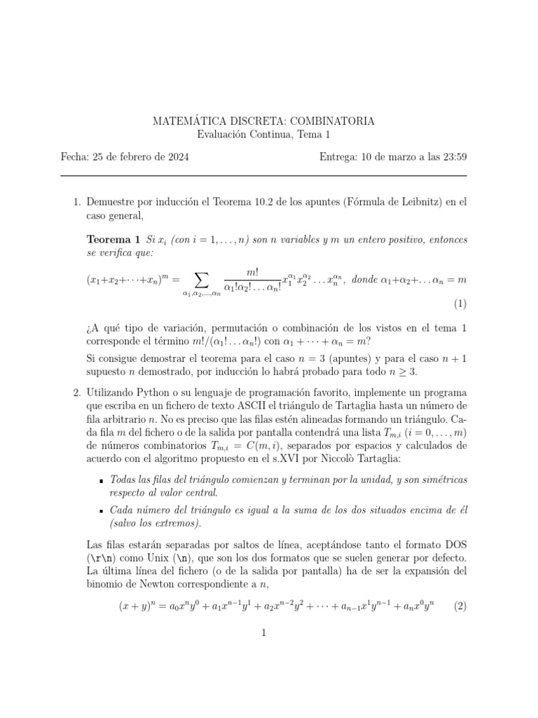 Combinatoria y Programación en Python | PDF | Clave (criptografía) | Programa de computadora