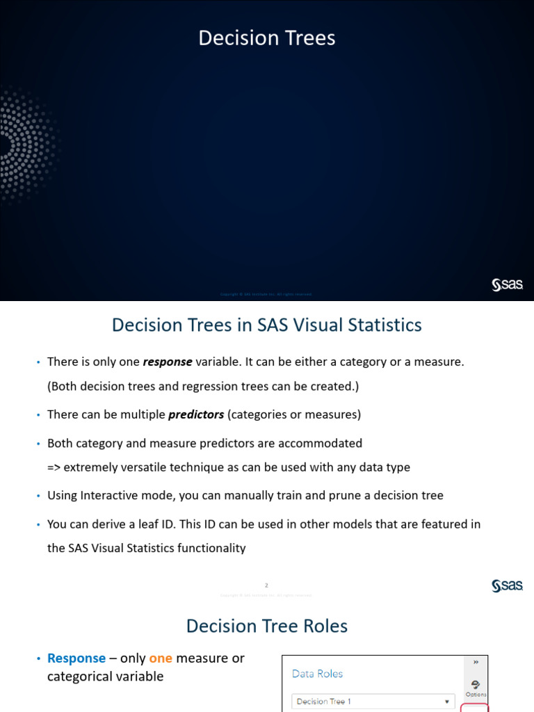 SAS Decision Tree Overview and Analysis | PDF | Receiver Operating ...