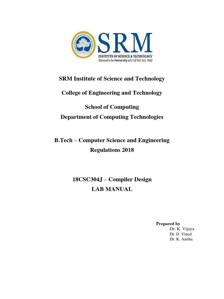 CD Lab Manual 2024 Ctech | PDF | Java (Programming Language) | Formalism (Deductive)
