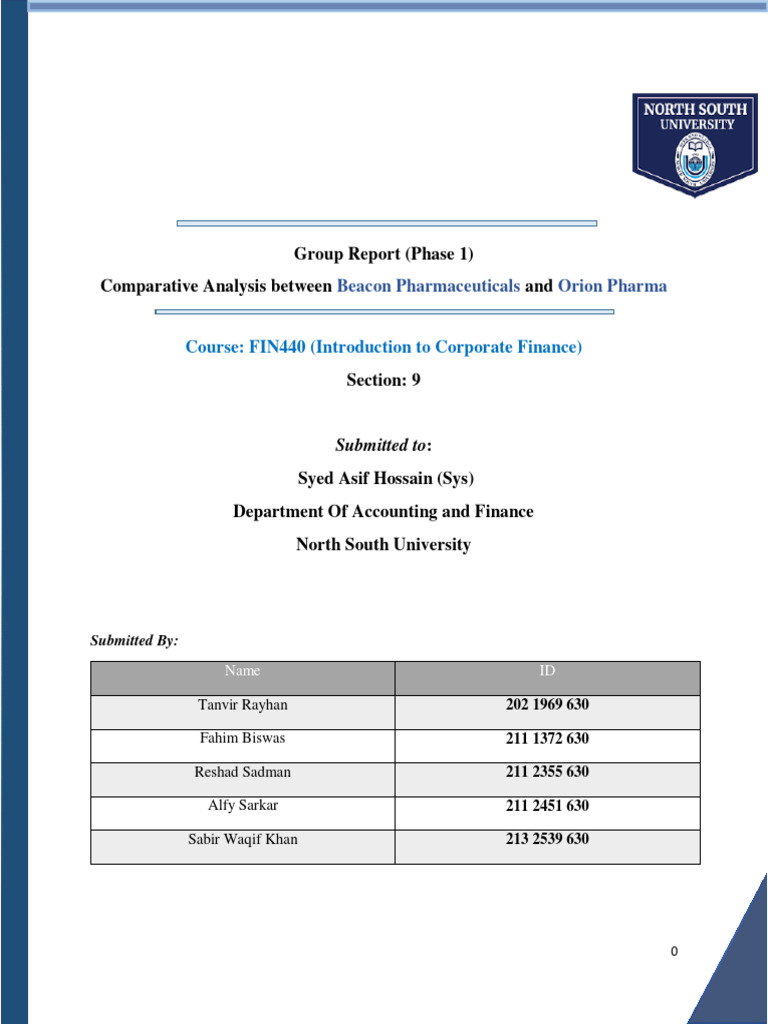 Fin 440- Phase-1 , Report | PDF | Capital Structure | Leverage (Finance)