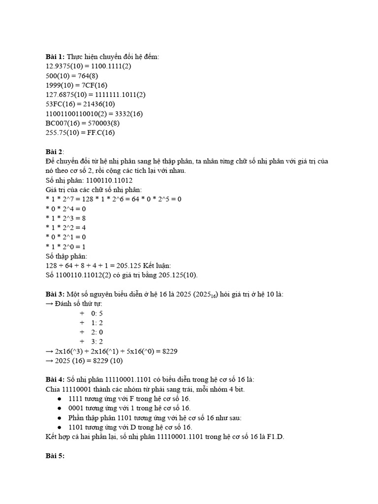 BT Tin Chương 2 | PDF